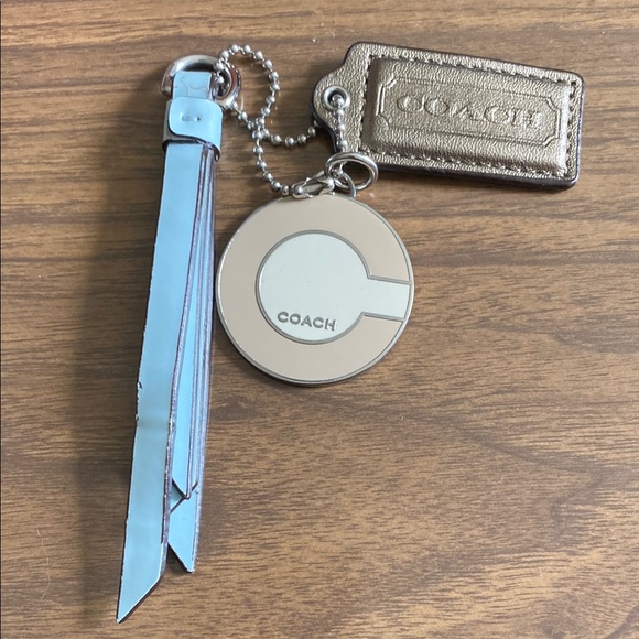Coach | Accessories | Coach Keychain Key Fob Set Blue And Bronze | Poshmark